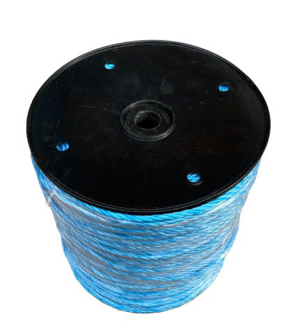 Duct Draw Rope - 6mm Blue Polypropylene Rope 500 or 200m Length 550kg