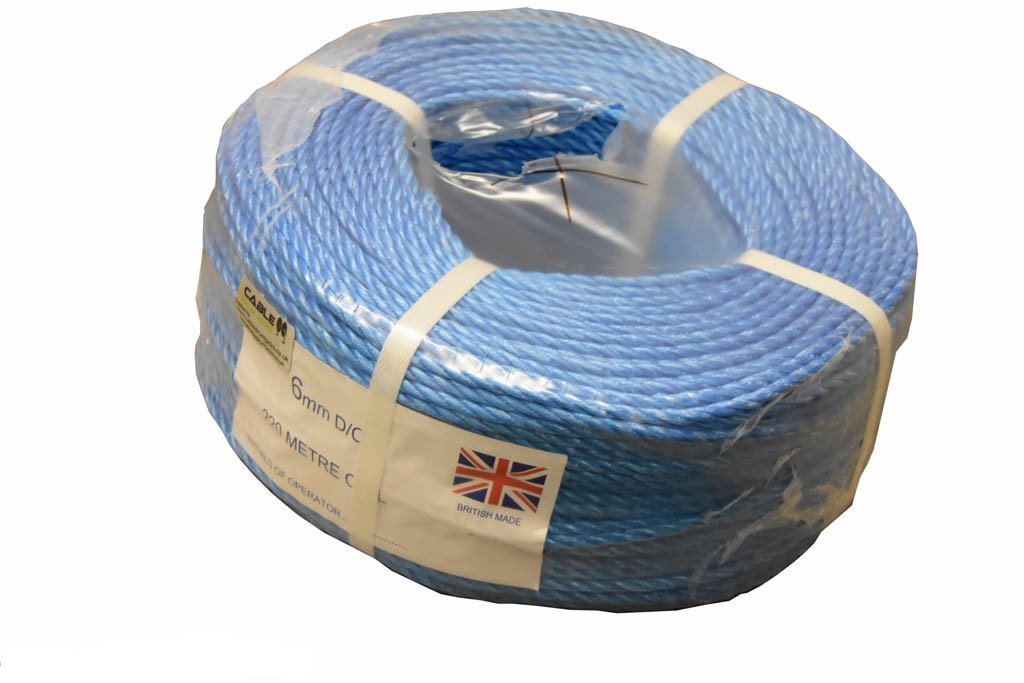 Duct Draw Rope - 6mm Blue Polypropylene Rope 500 or 200m Length 550kg