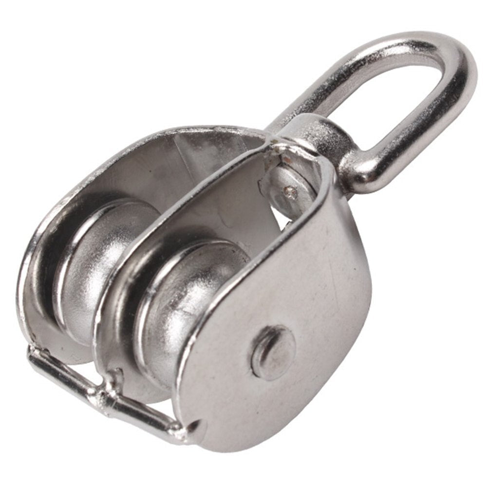 Double Pulley Block with Swivel Eye Ref: 166-12 Stainless Steel